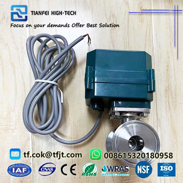 Stainless Steel sanitary motorized ball valve CTF-001 Clamp Fast ...